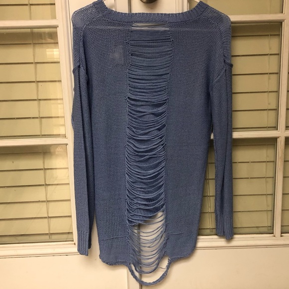 Tops | Ripped Back Long Sleeve | Poshmark